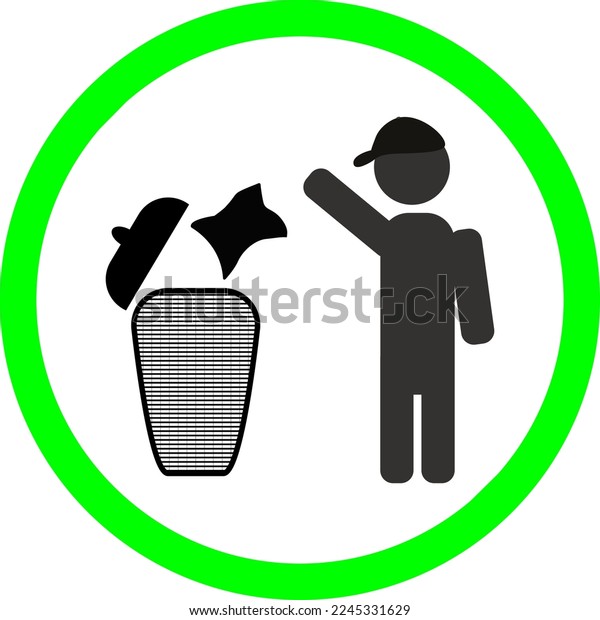 Trash Symbol Do Not Throw Rubbish Stock Vector (Royalty Free ...