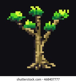 Tree 8 Bit: vector de stock (libre de regalías) 468407747 | Shutterstock