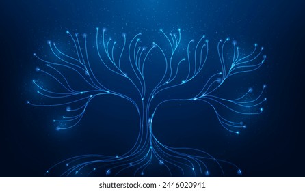 Tree Data Storage Digital Technology Online Stock Vector (Royalty Free ...