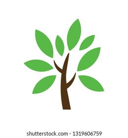 Tree Icon Green Leaves Vector Illustration Stock Vector (Royalty Free ...