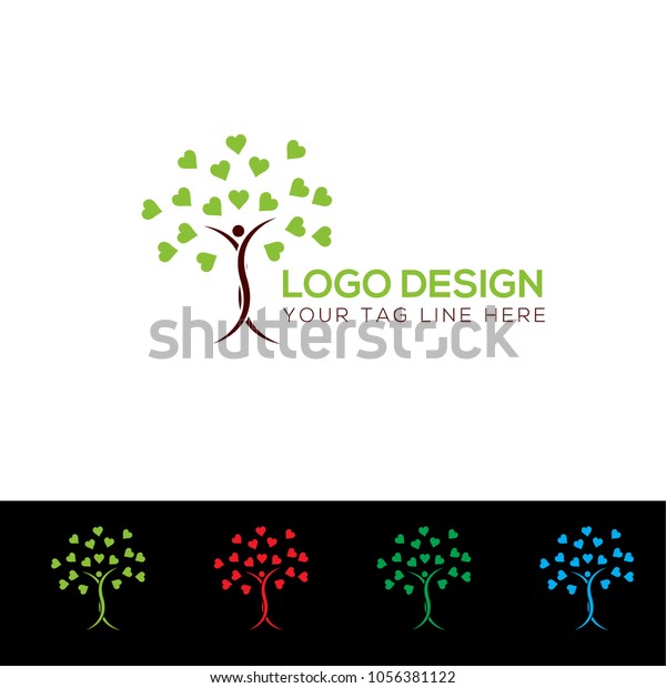 Tree Logo Design Template Vector Eps Stock Vector (Royalty Free ...