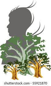 Wall Art Black African American Woman Stock Vector (Royalty Free ...