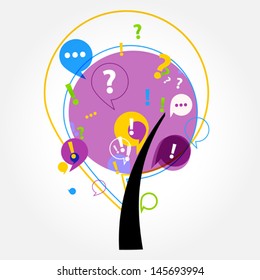 Tree Questions Vector Illustration Stock Vector (Royalty Free ...