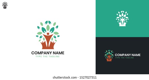 Tree Shape Logo All Elements On Stock Vector (Royalty Free) 1527027311 ...