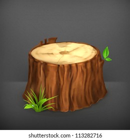Tree Stump Vector Stock Vector (Royalty Free) 113282716 | Shutterstock