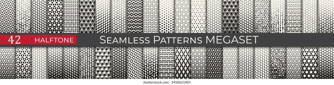 Triangle Halftone Pattern Set Unique Hipster Stock Vector (Royalty Free ...