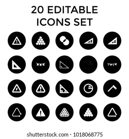 Triangle Icons Set 20 Editable Filled Stock Vector (Royalty Free ...
