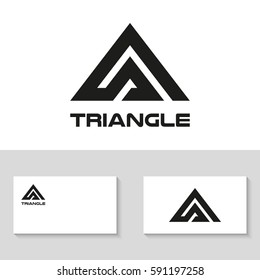 Triangle Logo Design Vector Stock Vector (Royalty Free) 591197198 ...