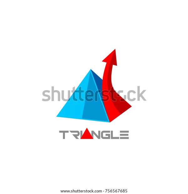 Triangle Pyramid Arrow Logo Stock Vector (Royalty Free) 756567685 ...