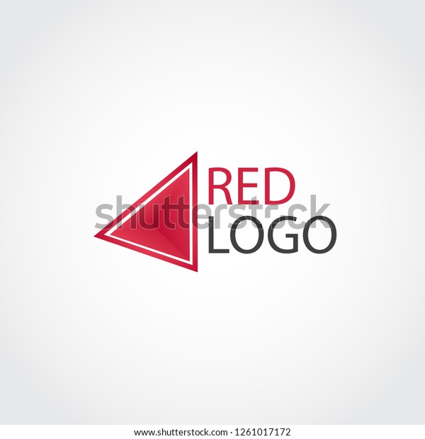 Triangle Red Logo Template Stock Vector (Royalty Free) 1261017172 ...