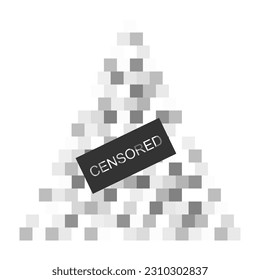Triangle Shaped Censor Blur Effect Censored Stock Vector (Royalty Free ...