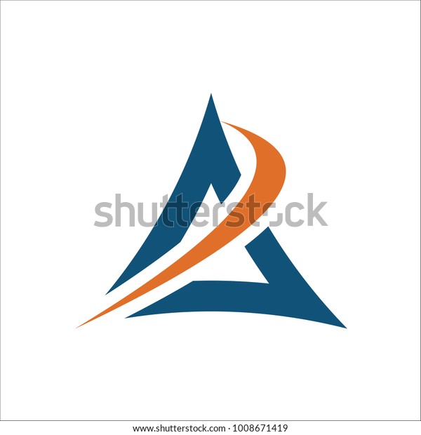 Triangle Swoosh Logo Vector Stock Vector (Royalty Free) 1008671419 ...