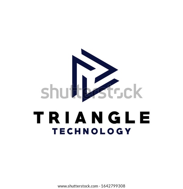 Triangle Technology Logo Design Vector Template Stock Vector (Royalty ...
