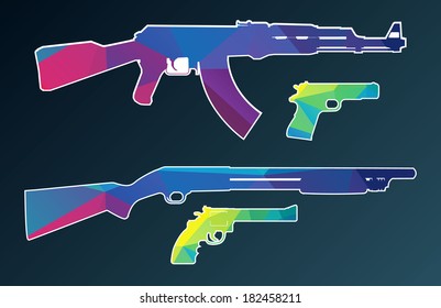 Triangle Vector Collection Weapon Stock Vector (Royalty Free) 182458211 ...
