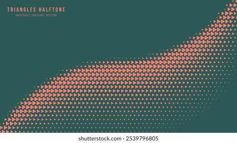 Triangles Halftone Pattern Smooth Curved Border Stock Vector (Royalty ...