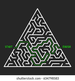 Triangular Maze Game Background Labyrinth Entry Stock Vector (Royalty Free) 639498898 | Shutterstock