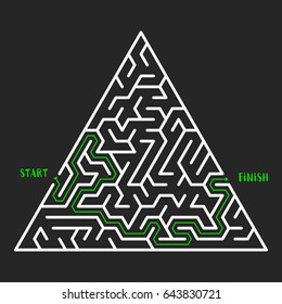 Triangular Maze Game Background Labyrinth Entry Stock Vector (Royalty Free) 638802388 | Shutterstock