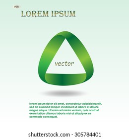 Triangular Ribbon Vector Sign Stock Vector (Royalty Free) 305784401 ...