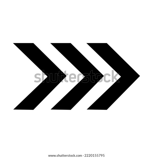 Triple Arrow Three Sharp Arrows Triple Stock Vector (Royalty Free ...