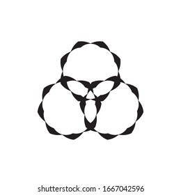 Triple Circle Logo Design Vector Stock Vector (Royalty Free) 1667042596 ...