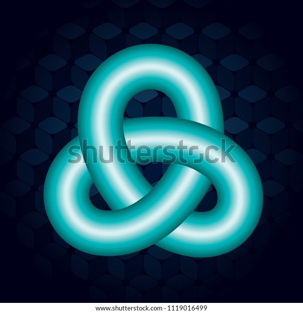 Triple Mobius Loop Impossible Geometric Figure Stock Vector (Royalty ...