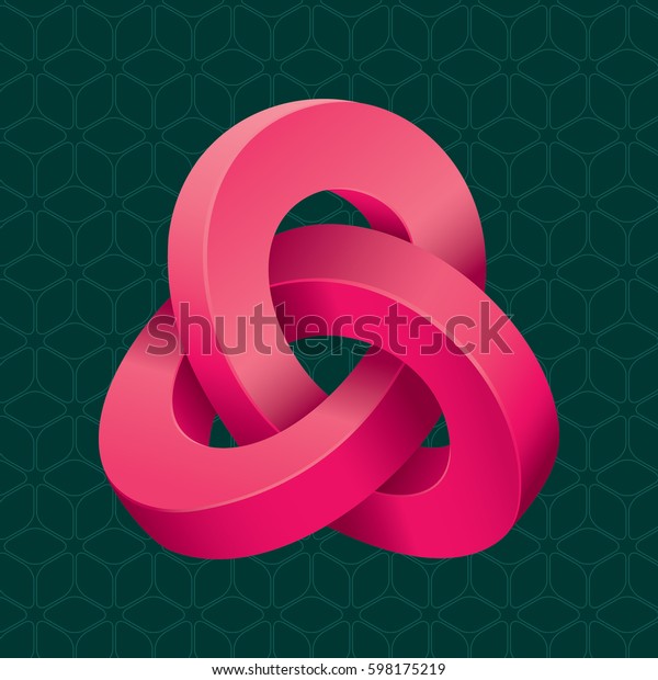 Triple Mobius Loop Impossible Geometric Figure Stock Vector (Royalty ...