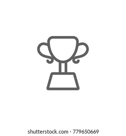 Outline Trophy Isolated Vector Illustration Design Stock Vector ...