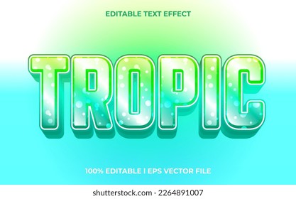 Tropic 3d Text Effect Editable Text Stock Vector (Royalty Free ...