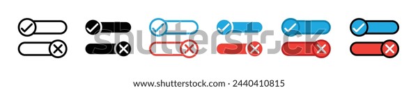 True False Boolean Icons Binary Logic Stock Vector (Royalty Free ...