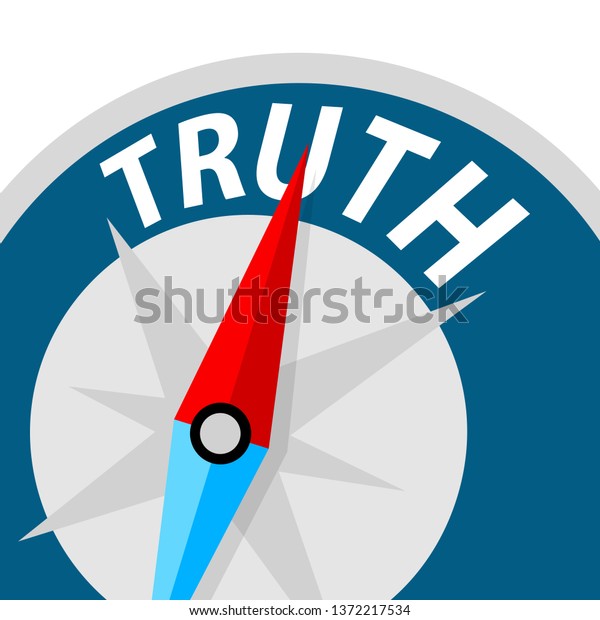Truth Concept Compass Stock Vector (Royalty Free) 1372217534 | Shutterstock