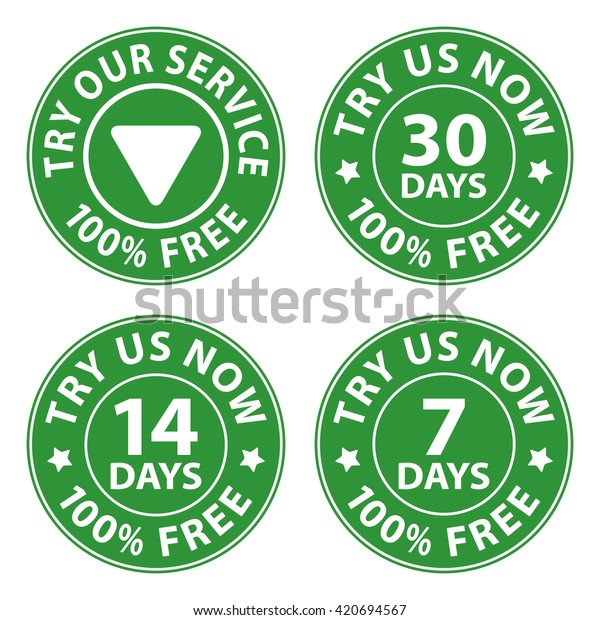 Try Trial Buttons Set Vector Stock Vector (Royalty Free) 420694567 ...