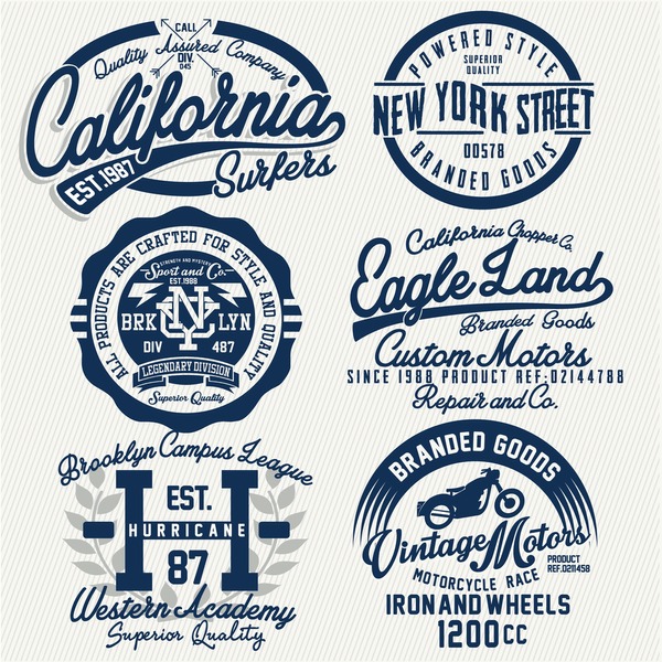 931 Design Vector Emblem Collection Embroidery Print T Shirt Images ...