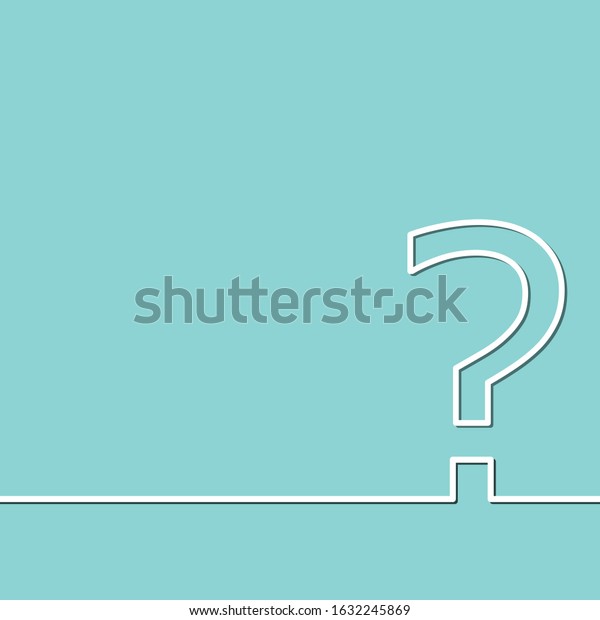 Turquoise Question Mark On Turquoise Background Stock Vector (Royalty ...