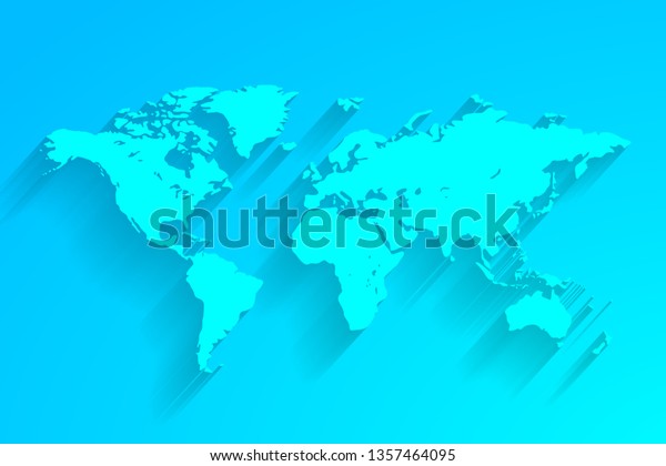 Turquoise World Map Background Vector Illustration Stock Vector ...
