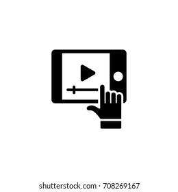 Tutorial Video Symbol Black Simple Stock Vector (Royalty Free ...