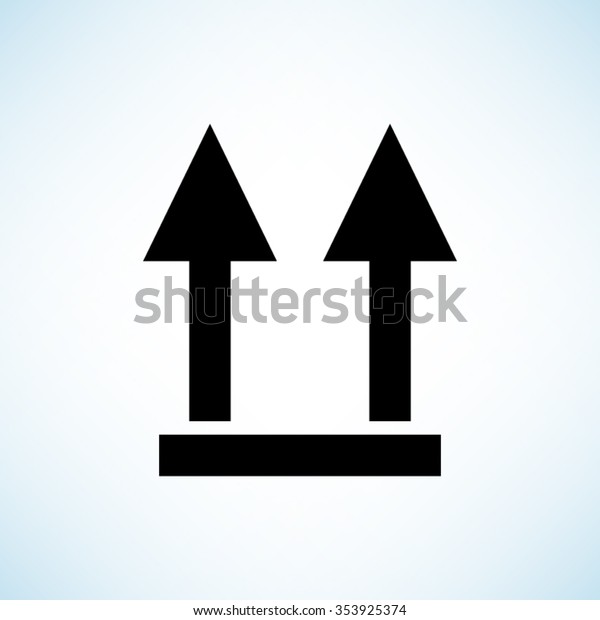 Two Arrow Sign Black Vector Icon Stock Vector (Royalty Free) 353925374 ...