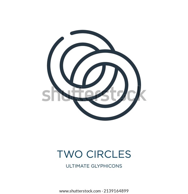 Two Circles Thin Line Icon Circle Stock Vector (Royalty Free ...