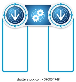 Two Circular Connected Boxes Your Text Stock Vector (Royalty Free ...