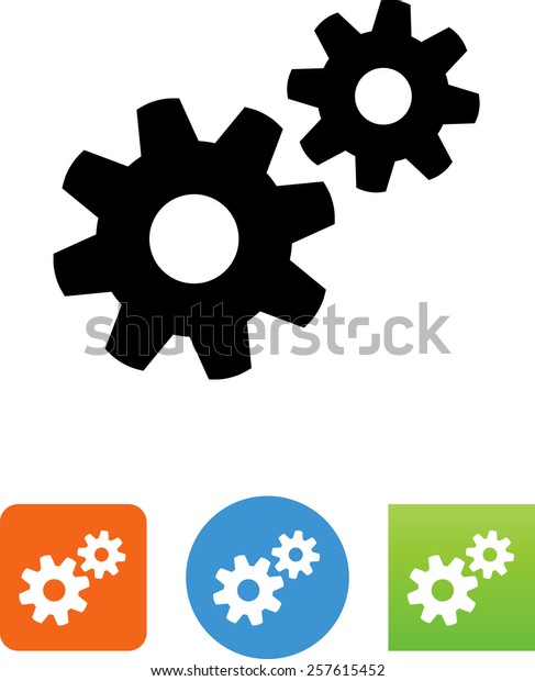 Two Gears Icon Stock Vector (Royalty Free) 257615452 | Shutterstock