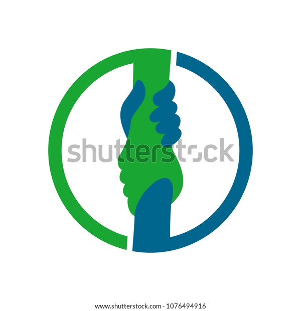 Two Hand Vector Logo Symbol Care Stock Vector (Royalty Free) 1076494916 ...