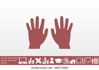 Two Hands Vector Icon Stock Vector (Royalty Free) 606772049 | Shutterstock