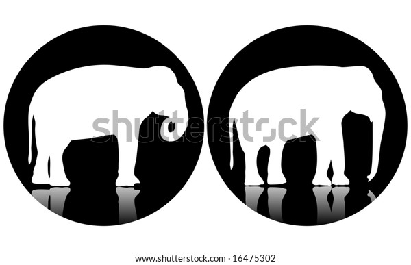 Two Logo Elephants Stock Vector (Royalty Free) 16475302 | Shutterstock