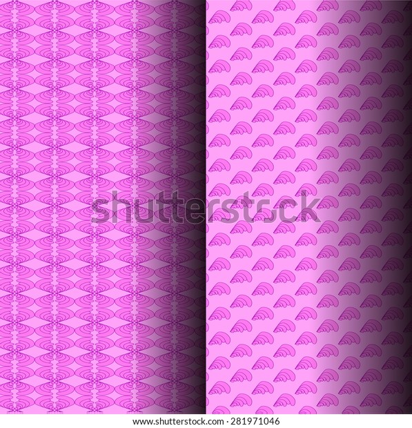 Two Pink Spiral Pattern Theme That: vector de stock (libre de regalías ...