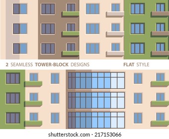 Vector Image Block Residential Building Stock Vector (Royalty Free ...