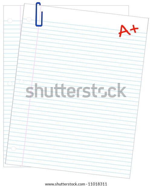Two Sheets Lined Paper Making Grade Stock Vector (Royalty Free ...
