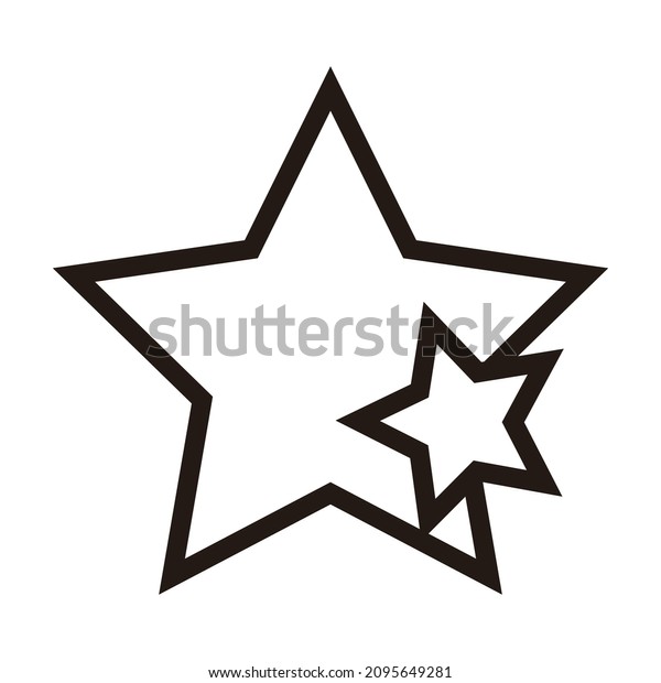 Two Star Icon Simple Vector Consisting Stock Vector (Royalty Free ...