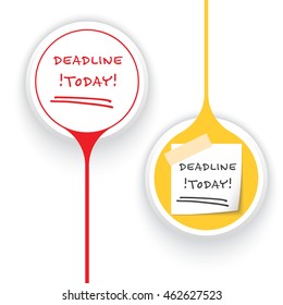 Two Vector Objects Words Deadline Today Stock Vector (Royalty Free ...