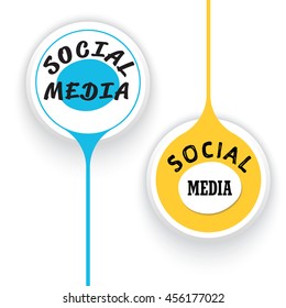 Two Vector Objects Words Social Media Stock Vector (Royalty Free ...