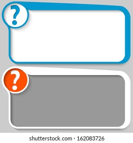Set Two Abstract Text Boxes Question Stock Vector (Royalty Free ...