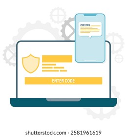 Two-factor Authentication Digital Security Access Points Stock Vector (Royalty Free) 2581961619 ...